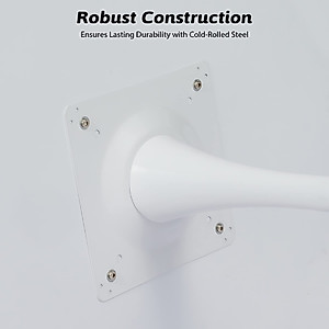 VONLUCE Round Dining Table, 36 Inch Tulip Table with MDF Top and Steel Base, Small Pedestal Table for Dining Room Kitchen Living Room More, Modern Bistro Table Kitchen Table with 220lb Capacity, White