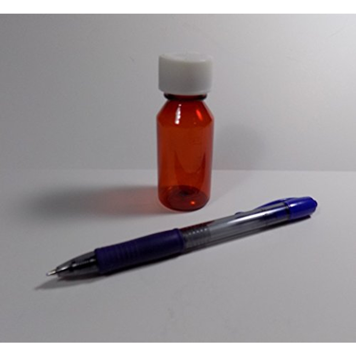 Graduated Ovals 1 Ounce Plastic Amber Medicine-Travel RX Bottles w/Caps-Perfect for Travel-Very Strong Sidewall and Secure-10 Pack-Pharmaceutical Grade Product