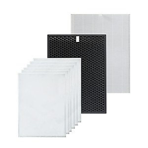 PUREBURG Replacement Filter Set Compatible with Winix HR900 Ultimate Pet Air Purifier, H13 HEPA + Activated Carbon Filter + 6 Pet Hair Pre-Filters 3-Stage Filtration