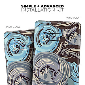 DesignSkinz Abstract Subtle Toned Floral Strokes Protective Vinyl Decal Wrap Skin Cover Compatible with The Samsung Galaxy S20 (Screen Trim & Back Glass Skin)