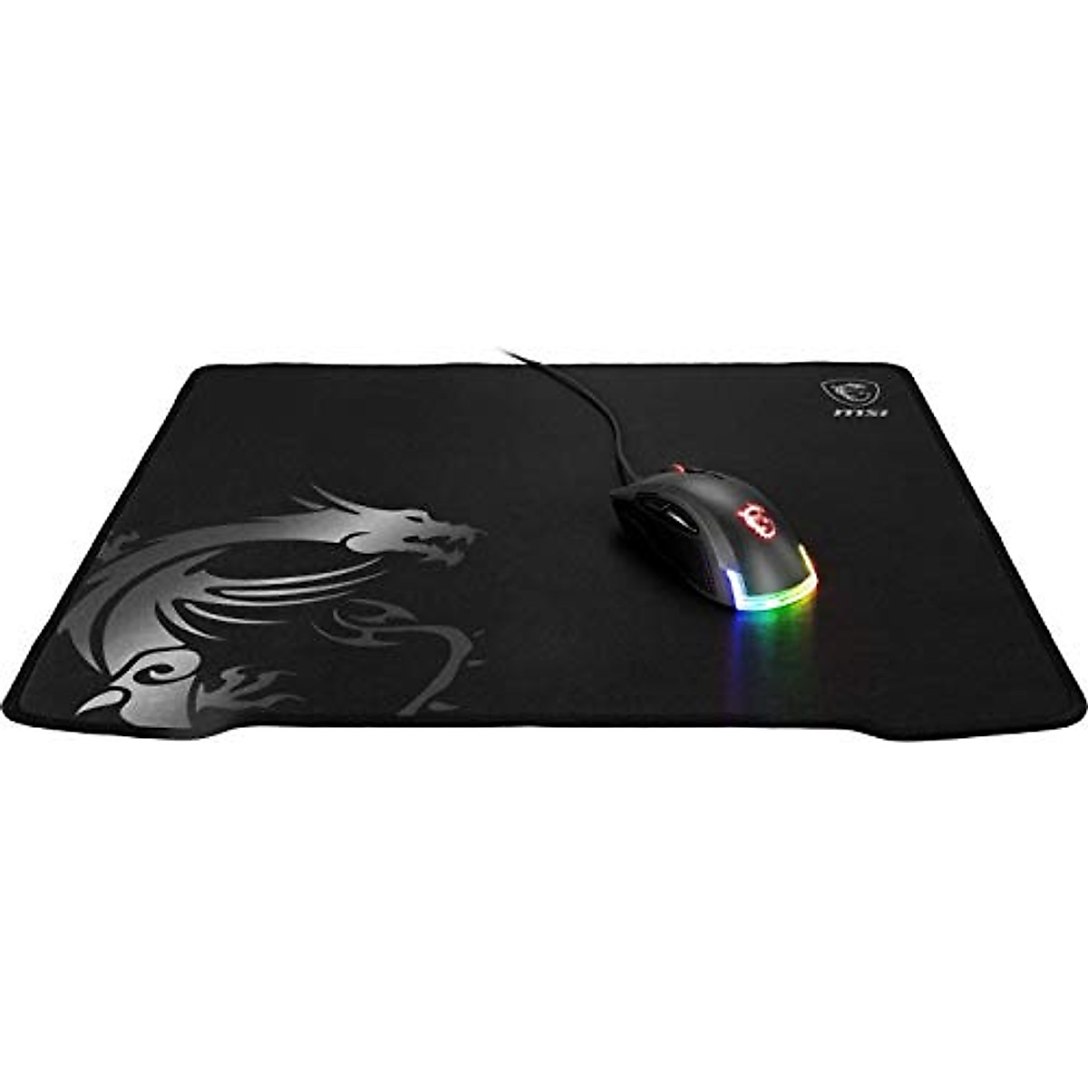MSI Agility GD30 - Gaming Mouse Pad, Silk Gaming Fabric Surface, Soft Seamed Edges, Anti-Slip Base - 450 x 400 x 3 mm