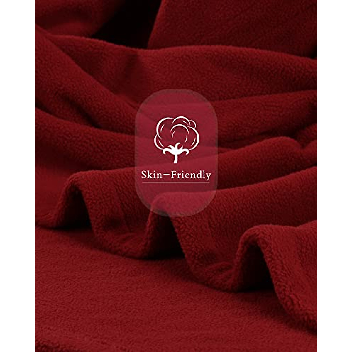 McJaw Electric Heated Blanket Full Size 72"x84" Large Fleece Warm Bedding Blanket for Whole Body 4 Heating Levels and 10 Hours Auto-Off Overheating Protection - Red