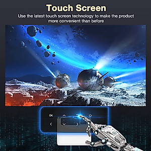 Projector, Native 1080P Projector 350ANSI 13500L 4k Support Outdoor Projector with 100" Screen, Video Movie Home Theater Projector, Keystone&Zoom Compatible with HDMI,USB,AV