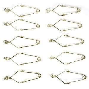 Eisco Labs Stoddard Test Tube Clamp, Stainless Steel with Finger Grips, 6" Length - Lab Pack of 10