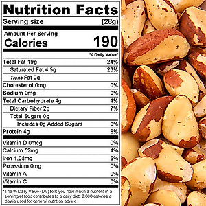 Brazil nuts, "Crispy n' Fresh" Raw Shelled Whole FANCY Grade, Brazil Origin, KETO, Vegan, Non-GMO And Natural, Superior, Packed in a 5 lbs. (80 oz.) Resealable pouch bag by Presto Sales LLC