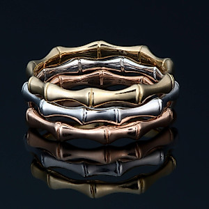 Kooljewelry 14k Yellow Gold 2.6 mm Bamboo Ring (size 7)