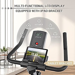 Exercise Bike-Stationary Indoor Cycling Bikes For Home Gym with pad Mount &Comfortable Seat Cushion,Exercise Equipment(Red)