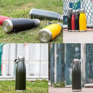 LJNYIE Metal Water Bottles Insulated 22/28/37oz Stainless Steel 18/10 Vacuum Reusable Simply Modern Flask for Sports Boys Girls Flask Travel Gym Bike Water Bottles with Filter Handle