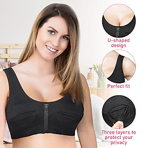 Lictin Pumping Bra Hands,Pumping and Nursing Bra in One,Adjustable Breast Feeding Bras with Zipper,Suitable for Breastfeeding-Pumps by Medela,Lansinoh,Philips Avent, Spectra Black,Below S Size