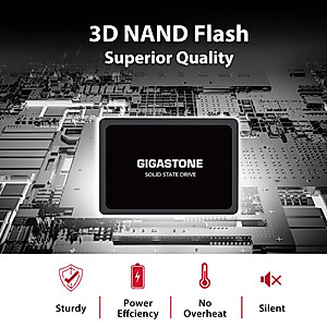 Gigastone SATA SSD 500GB (5-Pack) 2.5 inch SSD 520MB/s Upgrade Laptop PC Memory and Storage PS4 HDD Replacement 2.5" Internal Solid State Hard Drives SATA III SLC Cache 3D NAND Increase Performance