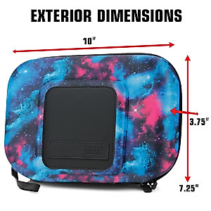 USA GEAR 10 Inch Hard Shell Hair Clipper Case - Barber Clipper Case Compatible with Wahl Clippers, Surker Hair Clippers, Andis Trimmer, Oster Hair Trimmer, Philips Barber Clippers, and More - Galaxy