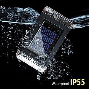 Codian 4 Pack Solar Fence Lights, Solar LED Lights for Outdoor, Up and Down, Waterproof Solar LED Lights for Step, Railing, Wall, Patio, Garden, Stair, Yard and Driveway Path (Cool White, 4 Pack)