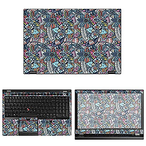 Decalrus - Protective Decal FloralSkin Sticker for Lenovo ThinkPad P53 (15.6" Screen) case Cover wrap LEthnkpd15_P53-223