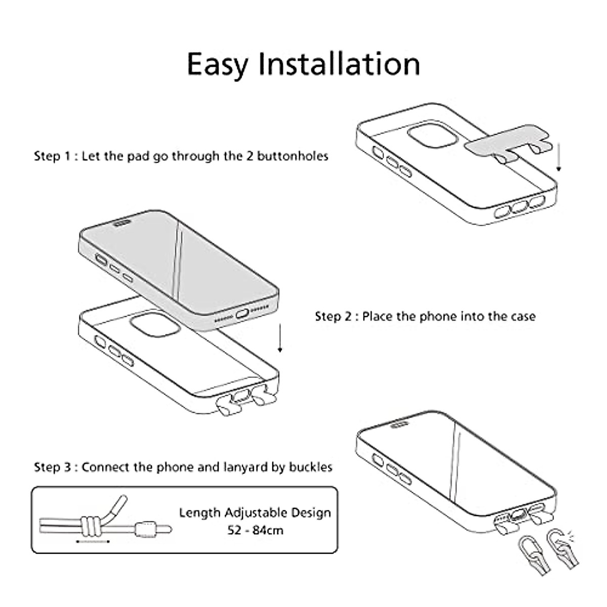 alto Crossbody Leather Case Designed for iPhone 14 Pro, Anello Series Drop Protective Italian Leather Card Wallet Case with Detachable Lanyard Strap (6.1 inch, iPhone 14 Pro, Black)