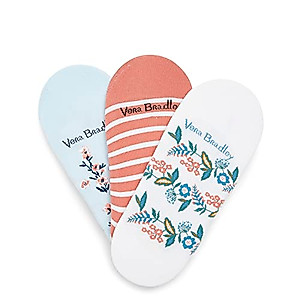 Vera Bradley Women's 3 Pack Low-cut Liner Socks, Medley, One Size