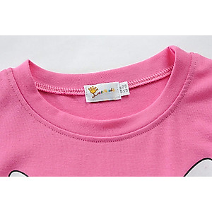 Little Girls Pajama Cute Rabbit Pjs Cotton Summer Short Sets Toddler Pjs Clothes Size 4t 5t