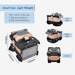 QIIRUN Fiber Optic Fusion Splicer with 4.3-inch Touch Screen, Optical Fiber Fusion Splicer Kit Features 7s Splicing and 18s Heating- 6481B Series