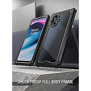 Poetic Guardian Series Case Designed for OnePlus Nord N20 5G, [6FT Mil-Grade Drop Tested], Full-Body Hybrid Shockproof Bumper Cover with Built-in Screen Protector, Black