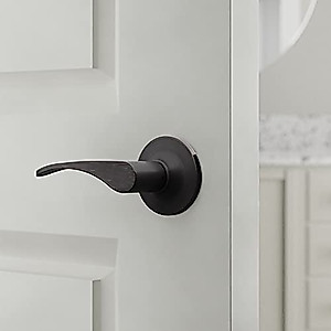 Amazon Basics Victor Dummy Door Lever - Left-handed Lever, Oil Rubbed Bronze