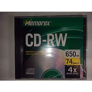 Memorex 650MB/74-Minute 4X Music CD-RW Media
