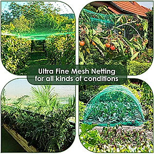 Ruolan Bird Netting for Garden Protect Vegetable Plants and Fruit Trees,Plastic Trellis Netting for Birds, Deer,Squirrels and Other Animals