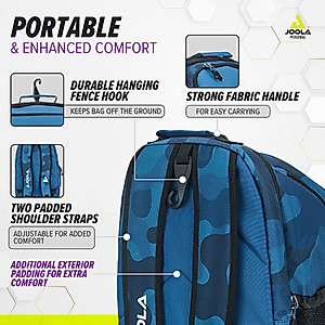 JOOLA Pickleball Bag - Vision II Deluxe Pickleball Backpack - Large Paddle Bag Fits 4 Pickle Ball Paddles & Gear - Includes Fence Hook, Extra Pockets, Ventilated Shoe Storage