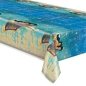 (2 Pack) Disney Aladdin Plastic Table Cover 54 x 84 Inches (Plus Party Planning Checklist by Mikes Super Store)