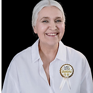 Grandma to Be Pin Twinkle Little Star Baby Shower Pin White & Gold for Nona to wear, It's a Girl, It's a Boy Baby Sprinkle