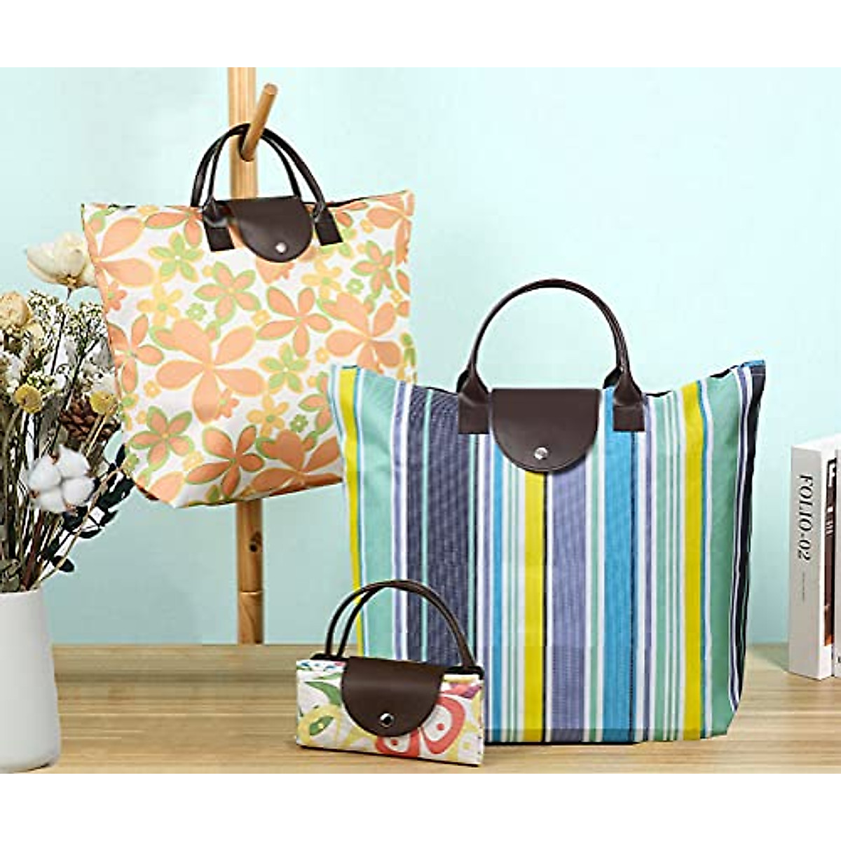 Collapsible Folding Shopping Bag with Wheels Foldable Shopping Cart Reusable Grocery Bags, Trolley Bag on Wheels (B0741YPTV7)