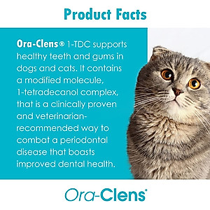 Ora-Clens 1-TDC Periodontal Supplement ES for Dog & Cat, Supports Oral, Hip & Joint Health, Muscle & Stamina Recovery, Skin & Coat Health, 120 Capsules