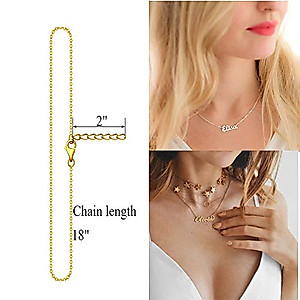 Yiyang Personalized Name Necklace Customize 18K Gold Plated Stainless Steel Jewelry Birthday Gift for Girls