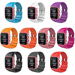 QGHXO Band for Polar M400/M430, Soft Adjustable Silicone Replacement Wrist Watch Band for Polar M400/M430 Watch (Black)