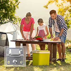 Cooler Stainless Steel Hinges with Screws Set Replacement -Compatible with Coleman Camping ice Chest Coolers Accessories 5235 6262 6270 (2 -Pack Stainless Steel Hinges)