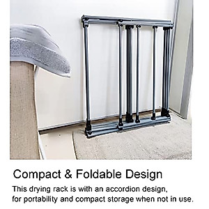 Clothes Drying Rack Folding Indoor 3-Tier Extendable Clothing Dryer Rack, Foldable Laundry Drying Racks, Accordion Collapsible Portable Laundry Racks for Drying Clothes