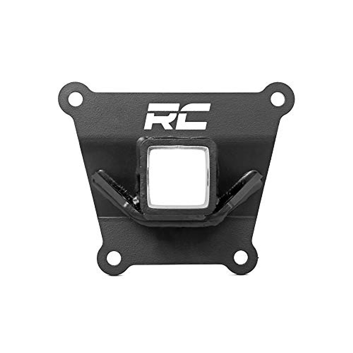 Rough Country 2" UTV Receiver Hitch Plate for 19-22 Polaris RZR Turbo S - 93062,Black