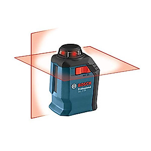 Bosch GLL2-20 65ft Self-Leveling 360 Degree Horizontal Cross Line Laser Level with Mount and Carrying Pouch,Blue