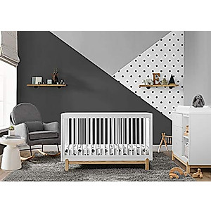 Delta Children Poppy 4-in-1 Convertible Crib, Bianca White/Natural