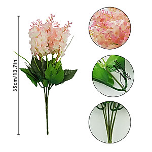 Uieke 4Pcs Artificial Flowers Wisteria Bundle Fake Flowers Silk Floral Bouquet Arrangements for Home Wedding Party Garden Fences Decor Light Pink