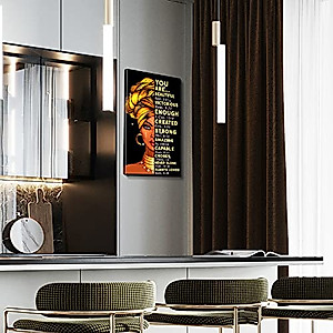 Framed African American Wall Art Inspirational Canvas Art Black Couple Wall Art For Living Room Bedroom Bathroom Home Decor Ready To Hang - (12'x16'x2 Framed)