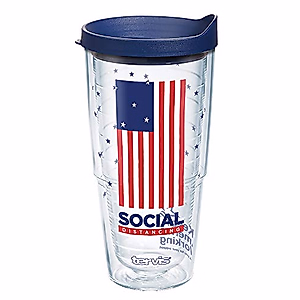 Tervis Social Distancing USA Insulated Tumbler 24oz Clear