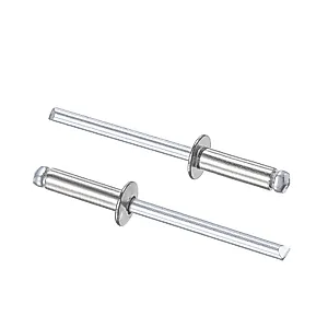 uxcell Blind Rivets 304 Stainless Steel 4mm Diameter 13mm Grip Length Silver 50pcs