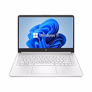 Newest HP 14" HD Laptop, Windows 11, Intel Celeron Dual-Core Processor Up to 2.60GHz, 4GB RAM, 64GB SSD, Webcam(Renewed)