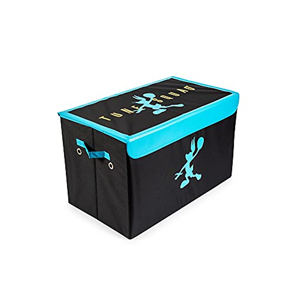 Space Jam: A New Legacy Tune Squad Collapsible Storage Bin Organizer with Lid | Fabric Basket Container with Handles, Cubby Closet Organizer | Sports Basketball Gifts And Collectibles