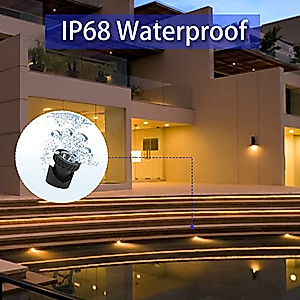 Colored Pond Lights with Timer, RGB Fountain Lights IP68 Waterproof Pond Light, Dimmable Outdoor Landscape Lights for Fish Tank Pond Fountain Garden（1 Lights）