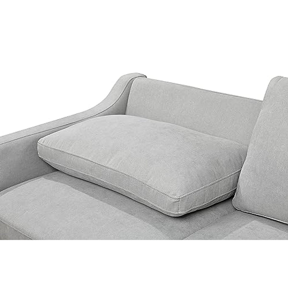 ERYE Light Gray Queen Size with 2 Pillows Modern Futon Sofa Loveseat Convertible Sleeper Couch Bed for Small Space Apartment Office Living Room Furniture Sets,Tufted Upholstered Love Seat