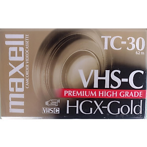 Maxell VHS-C Video Tape Cassette, 30 Minutes