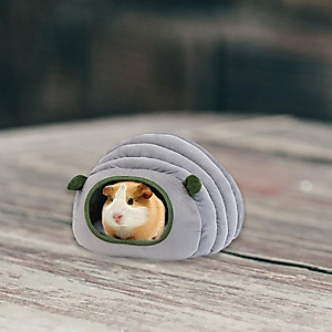 BCOATH Pet Bed 1pc Hamster Sleeping Nest Indoor Hedgehog Toys Pets Plush Hedgehog Beds for Indoor Hamsters Hamster Cage Warm Pet Bed Hamster Sleeping Bed Hedgehog Cage Grey