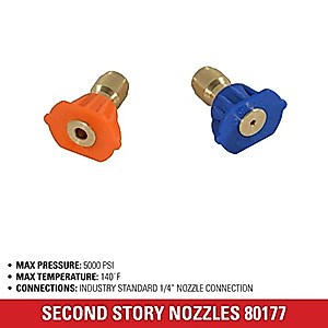 Simpson Cleaning 80177 5000 PSI Universal Second Story High Reach Pressure Washer Nozzle Kit, Soap and Rinse, 1/4-Inch Quick Connect, Cold-Water Use