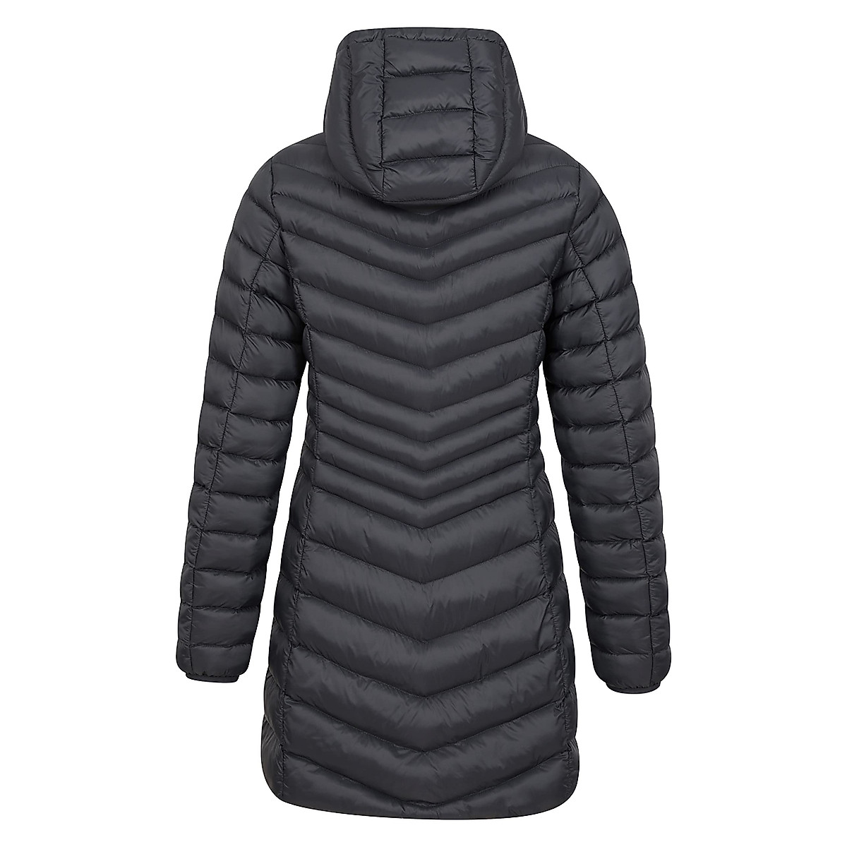 Mountain Warehouse Florence Womens Long Jacket - Padded Winter Coat Jet Black 10