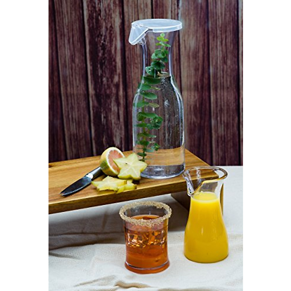 Lillian Tablesettings 1 Acrylic Plastic Carafe With Lid-12 Oz | Clear | 1 Pc, 12 oz, 0